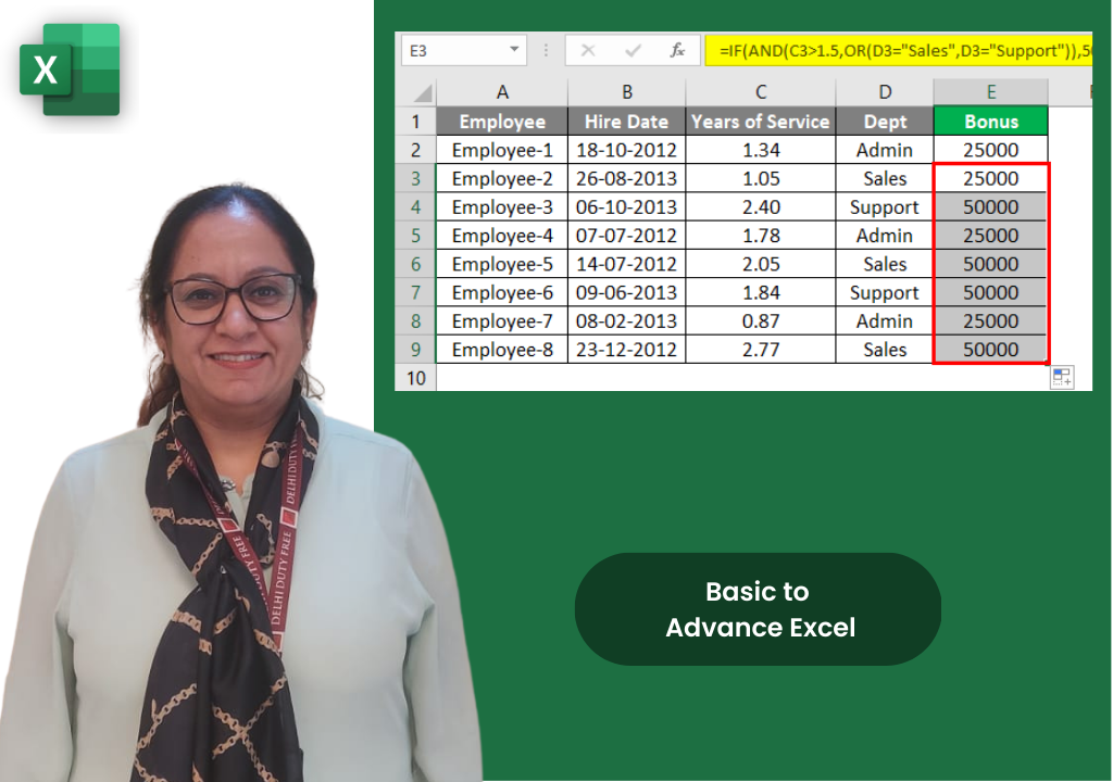 Basic to Advance Excel